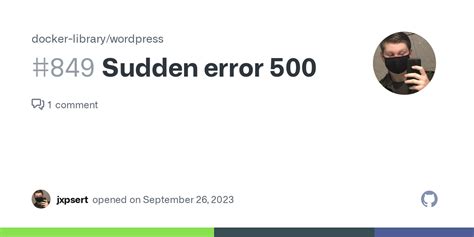 Sudden Error 500 · Issue 849 · Docker Librarywordpress · Github