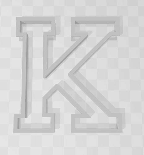3d Model Cutter Letter K 3d Model 3d Printable Cgtrader