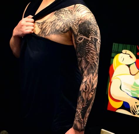 🔥가슴긴팔 봉황 작업입니다🔥 『비교할 수 없는 홍대타투 안산타투 합정타투 홍대타투잘하는곳 타투모리한