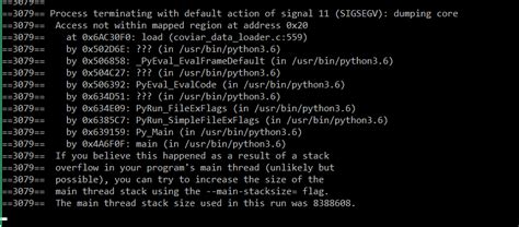 Python Segmentation Fault Core Dumped Know Where It Falls Can T