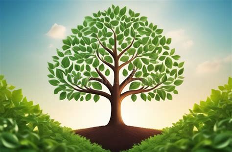 Tree With Leaves Shaped Like Health Related Symbols Symbolizing Growth