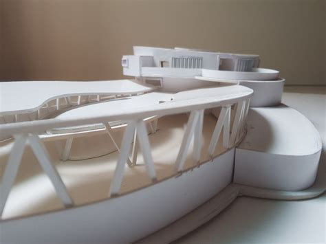Conceptual Architectural Model With White Walls And Arches