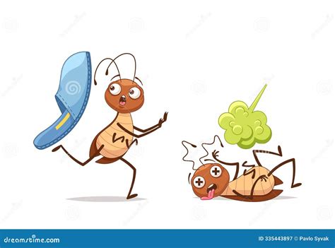 Running Cockroaches On A White Background Royalty Free Stock