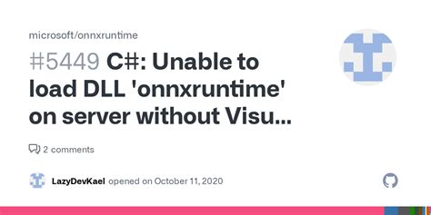 C Unable To Load Dll Onnxruntime On Server Without Visual Studio