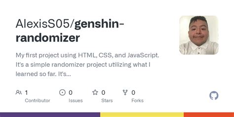 Github Alexiss05genshin Randomizer My First Project Using Html Css