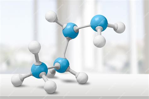 Premium Photo Molecular Structure Model On Blurred Background