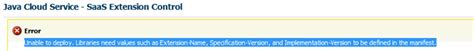 How To Deploy Libraries To Java Cloud Service Saas Extension Oracle