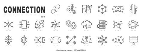 Set Workflow Related Line Icons Process Stock Vector Royalty Free 2515512591 Shutterstock