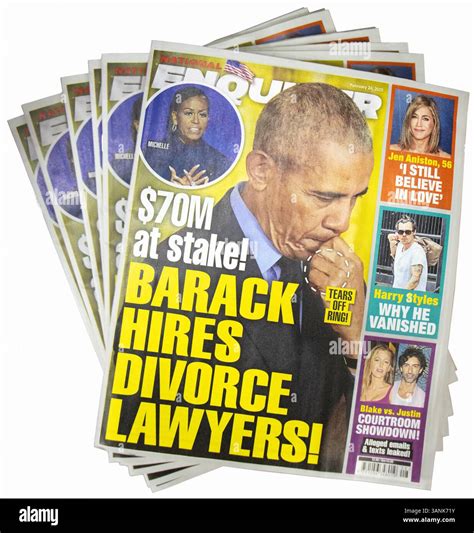Barack Obama Divorce Rumors On National Enquirer Newspaper Michelle