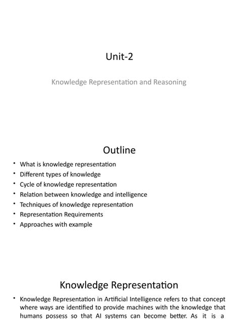 Unit 2 Knowledge Representation And Reasoning Pdf Knowledge Representation And Reasoning Logic