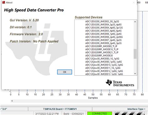 TSW J EVM HSDC Pro Firmware Mismatch Data Converters Forum Data Converters TI E E