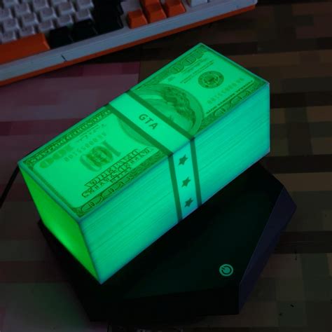 3d Printing Gta Money Stack Lamp Floating Light Creative Design Gta