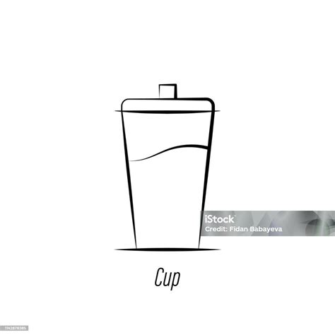커피 컵 손 그리기 아이콘입니다 커피 그림 아이콘의 요소입니다 기호와 기호는 웹 로고 모바일 앱 Ui Ux에 사용할 수 있습니다 검은색에 대한 스톡 벡터 아트 및 기타