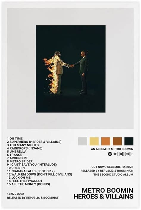 Metro Boomin Heroes Villains Album Cover Art Print By 46 OFF