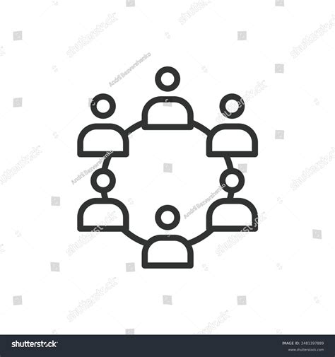 Social Connectedness Line Design Social Connectedness Stock Vector Royalty Free 2481397889