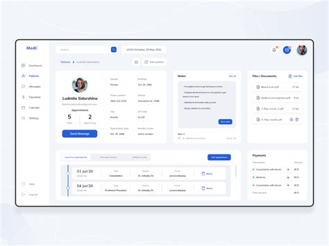Medical Crm Patients Profile Dashboard Design Web App Design Ui Design Website