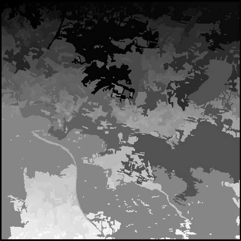 segmented spot xs ndvi image from the test site each region has been