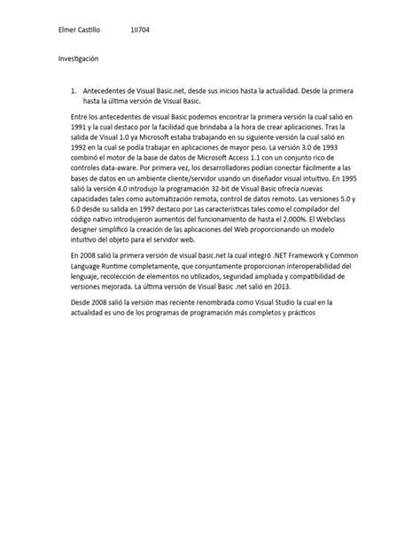 Investigación Visual Descargar Gratis Pdf Básico Net Framework