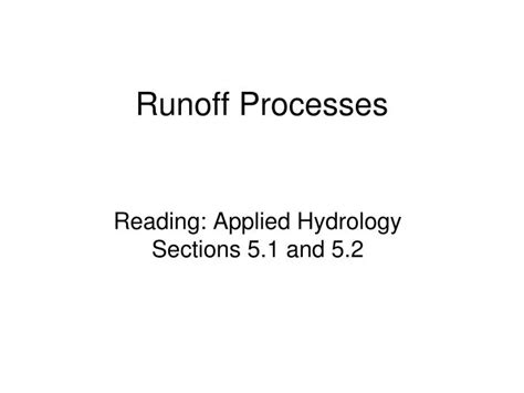 PPT Runoff Processes PowerPoint Presentation Free Download ID 3798693