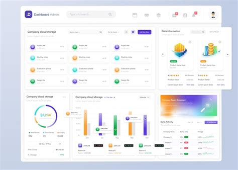 Premium Vector Ui Ux Infographic Dashboard Ui Design With Graphs Charts And Diagrams Web