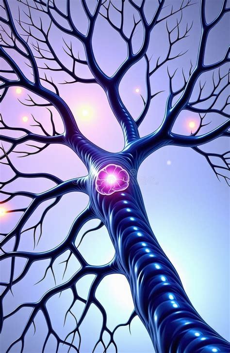 Detailed Visualization Of A Neural Network With Glowing Synapses Ai