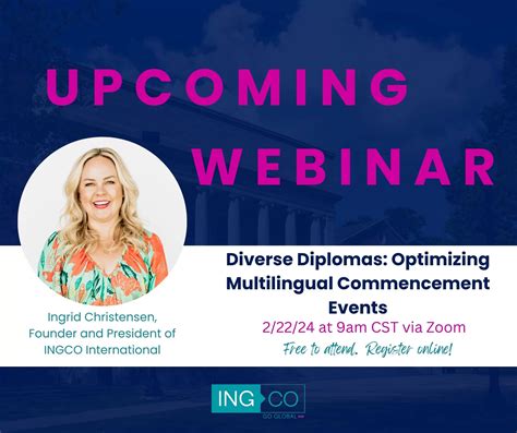 Webinar For Graduation Commencement Interpreting Ingco