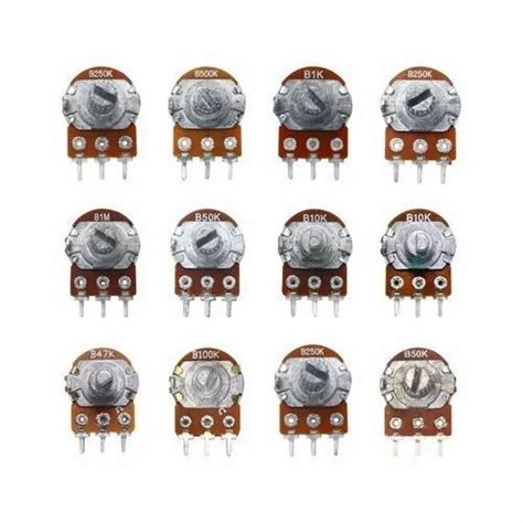 Potentiometer Single Double Variable Resistor Round D Shaft Potentiometer At ₹ 1 Piece