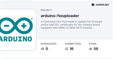 arduino fwuploader ecosystem directory market dev