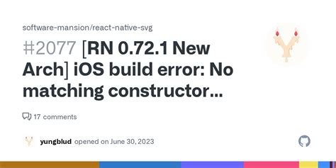 Rn 0721 New Arch Ios Build Error No Matching Constructor For
