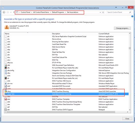 how to check that the right program to open autodesk files is correctly