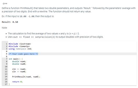 C Define A Function PrintResult That Takes Two Chegg Com