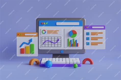 Premium Psd 3d Automated Data Analysis Financial Forecast Market Research Concept With