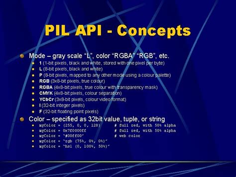 Python Image Library PIL 101305 PIL What Is