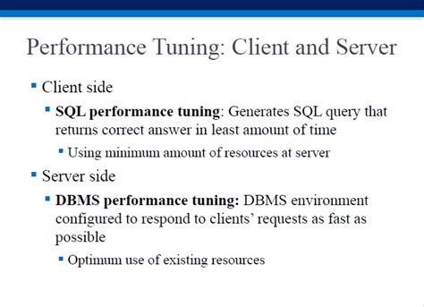 Performance Tuning