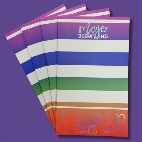Big Foil Rainbow Boxes Sticker Book Mojojojoplans