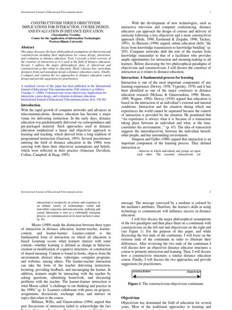 Constructivism Versus Objectivism Pdf Constructivism Philosophy Of Education