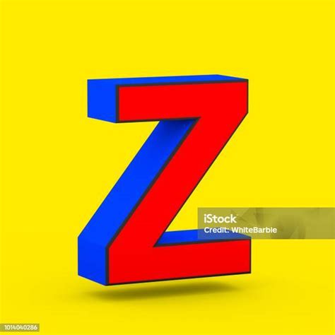 빨간색과 파란색 슈퍼 히어로 편지 대문자 Z 노란색 배경에 고립 0명에 대한 스톡 사진 및 기타 이미지 0명 3차원 형태