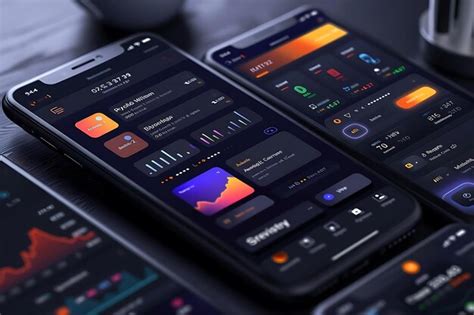 Modern Mobile Interface Displaying Data Analytics And Performance Metrics Premium Ai Generated