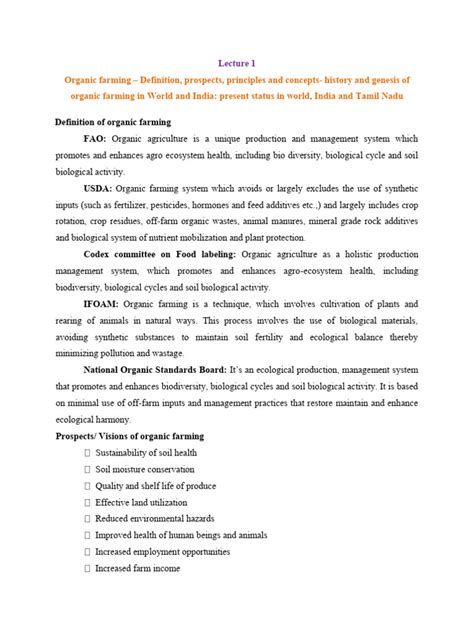 Agr 304 Theory Notes 1 Pdf Organic Farming Biodiversity