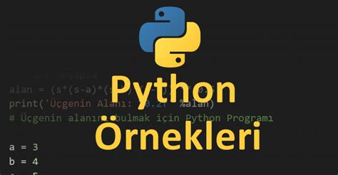 Basit Python Örnekleri Tasarım Kodlama