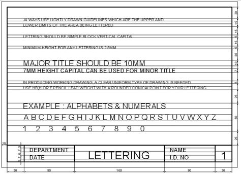 Engineering Lettering Guidelines