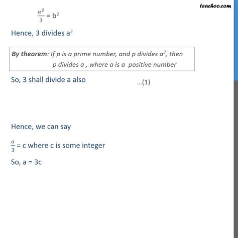 Example 9 Prove That Root 3 Is Irrational Chapter 1 Examples