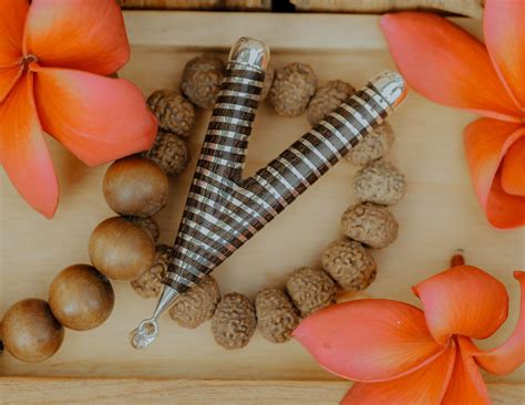 Full Sterling Silver Line Kuripe Tamarind Wood Balinese Handmade Rapé