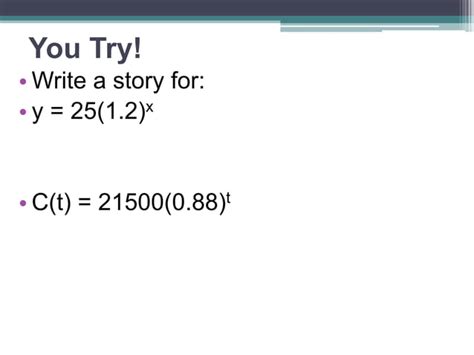 34 Wrting Exponential Functions Ppt
