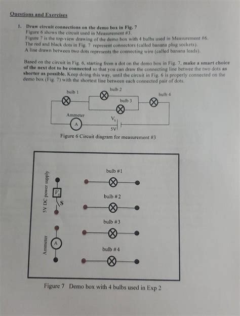 Solved Questions And Exercises Draw Circuit Connections Chegg Com