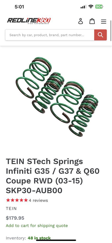 Tein Stech Lowering Springs R G37