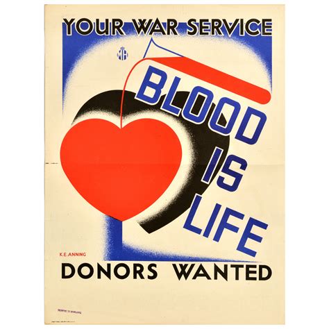 1950 Participez Au Don Au Sang Original Vintage Poster For Sale At 1stdibs