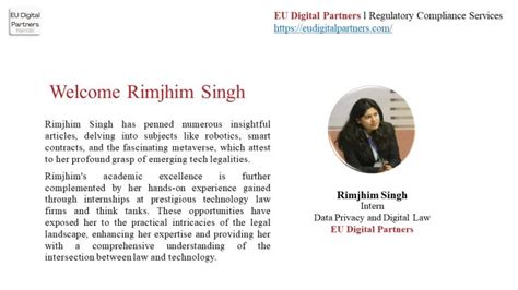 eu digital partners on linkedin we are happy to welcome rimjhim singh