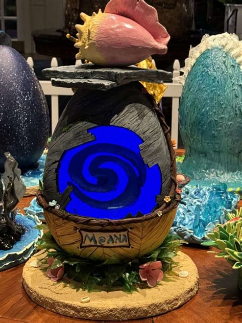 Disneys Yacht Club Moana Themed Easter Egg Displays For 2024 Chip And Company