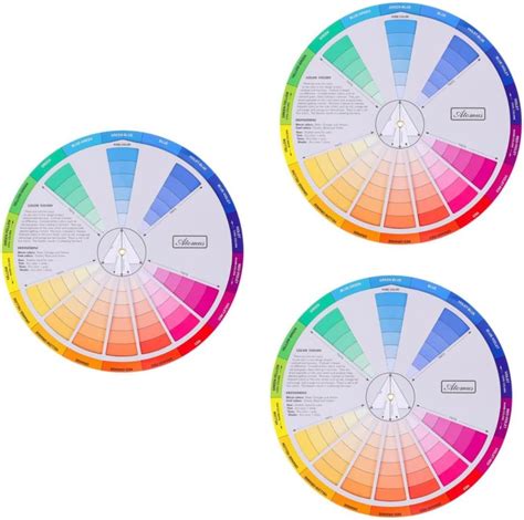 3pcs Gradient Color Wheel Colour Wheel Charts Color New Caledonia Ubuy